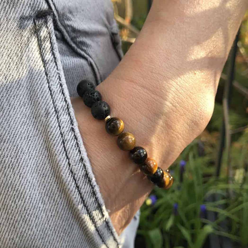 Tigers Eye Aromatherapy Bracelet, To Empower